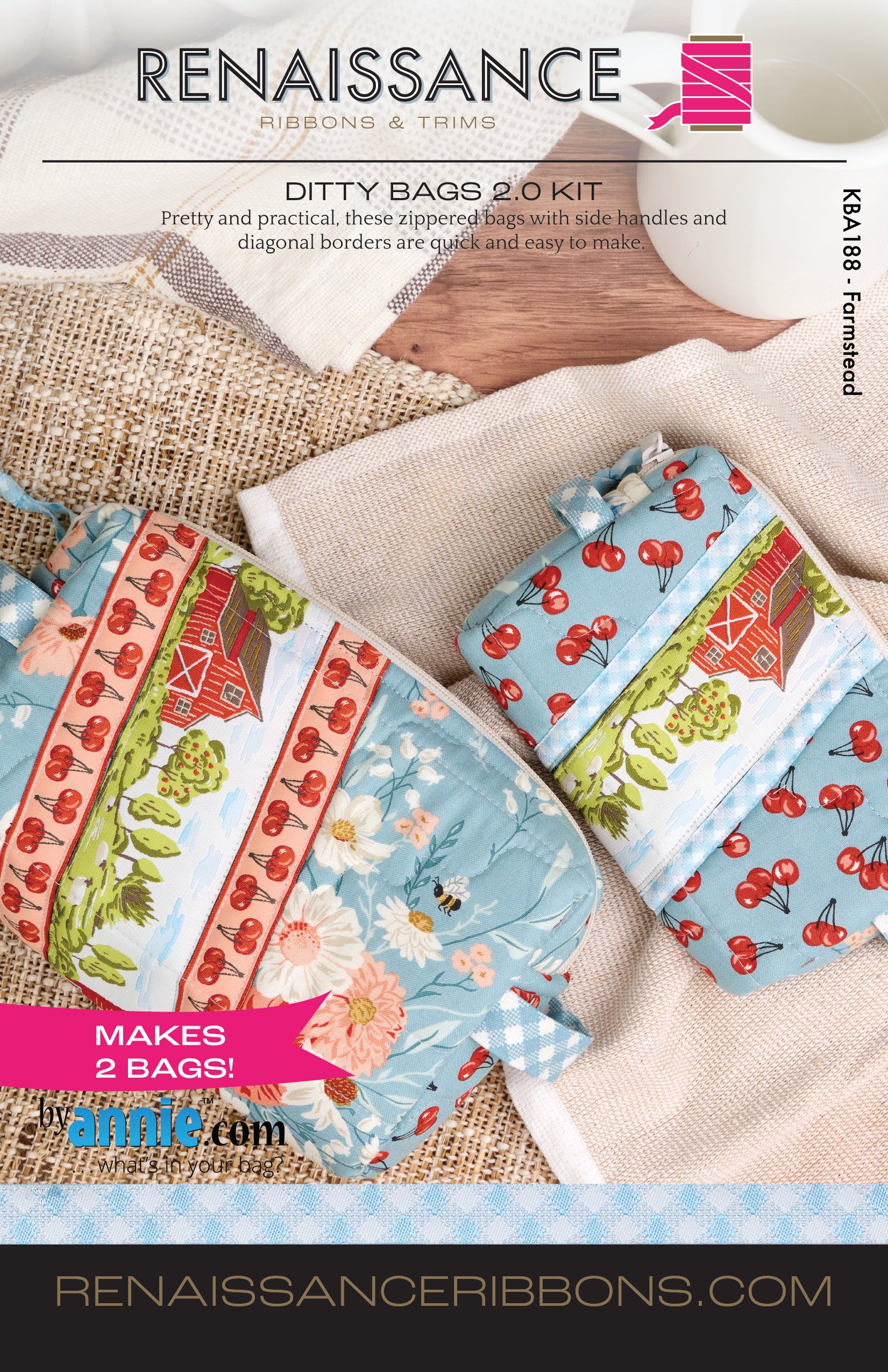 Sewing Kit - Ditty Bags 2.0 - Farmstead – Renaissance Ribbons