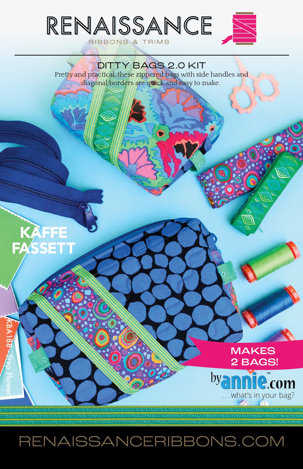 Sewing Kit - Ditty Bags 2.0 - Step Flower – Renaissance Ribbons