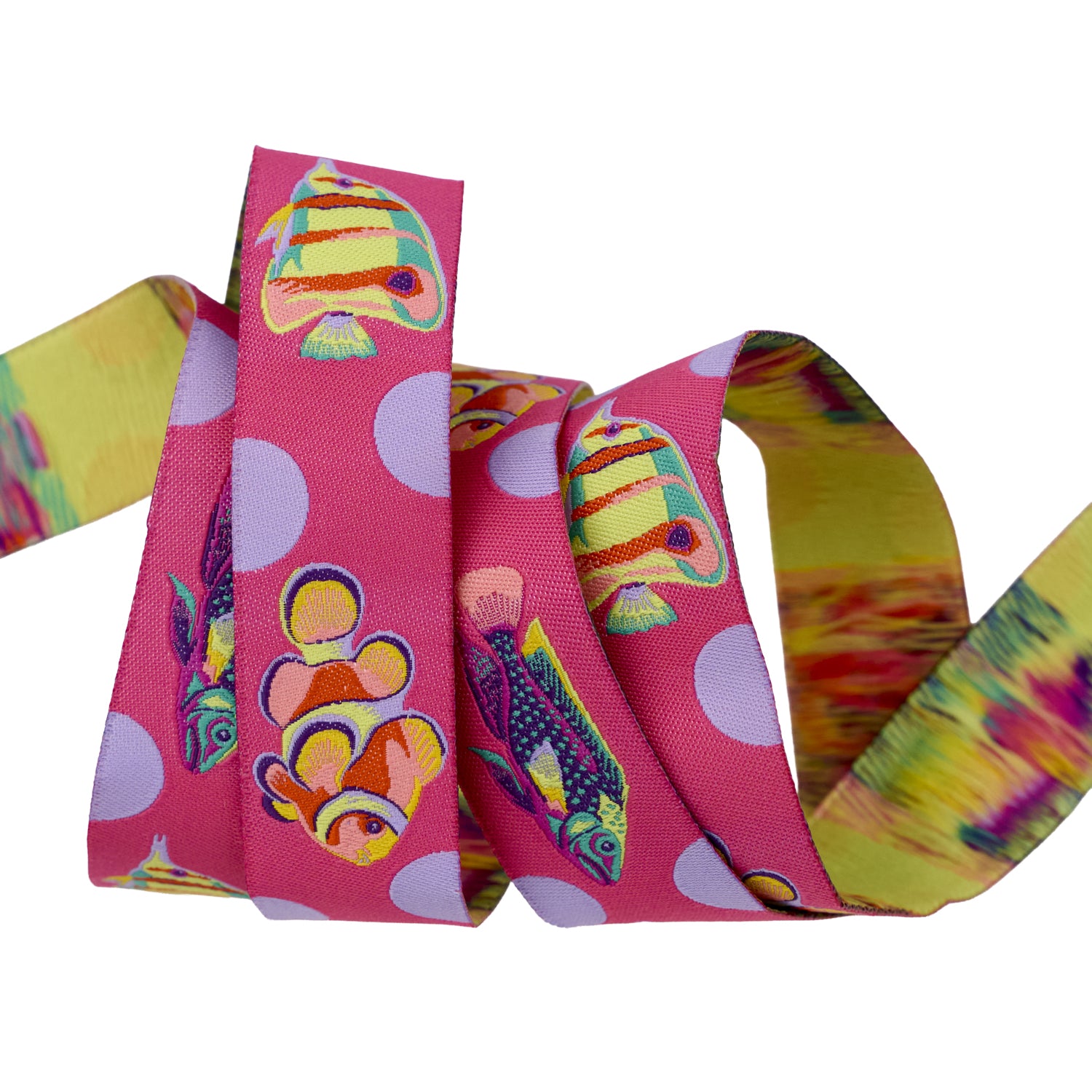 Floral Reef - School Crossing in Ultraviolet - 1" width - by Tula Pink ...