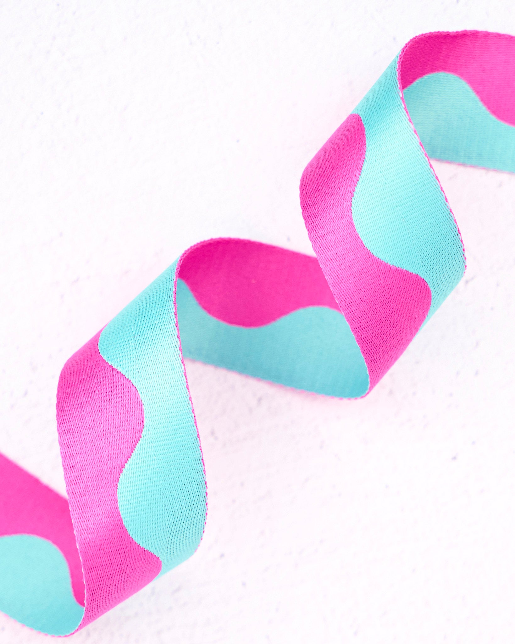 Wavy Webbing in Poolside - 1-1/2" width - by Renaissance Ribbons - One