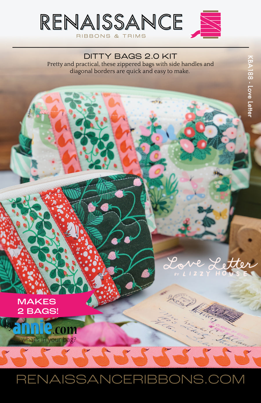 Sewing Kit Patterns, Fabric & Ribbons - Renaissance Ribbons ...