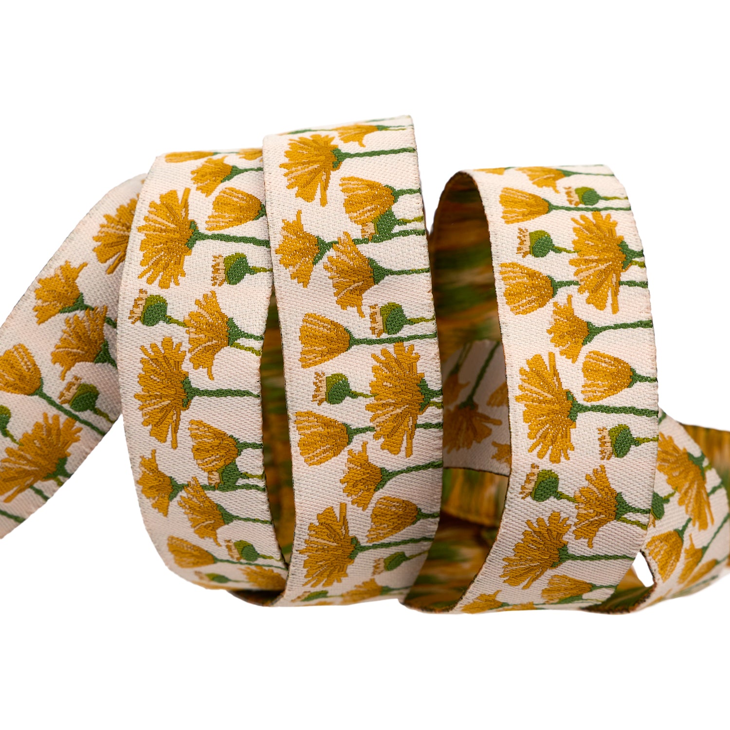 Blooms in Afternoon - 7/8" width - Meadow - One Yard – Renaissance Ribbons